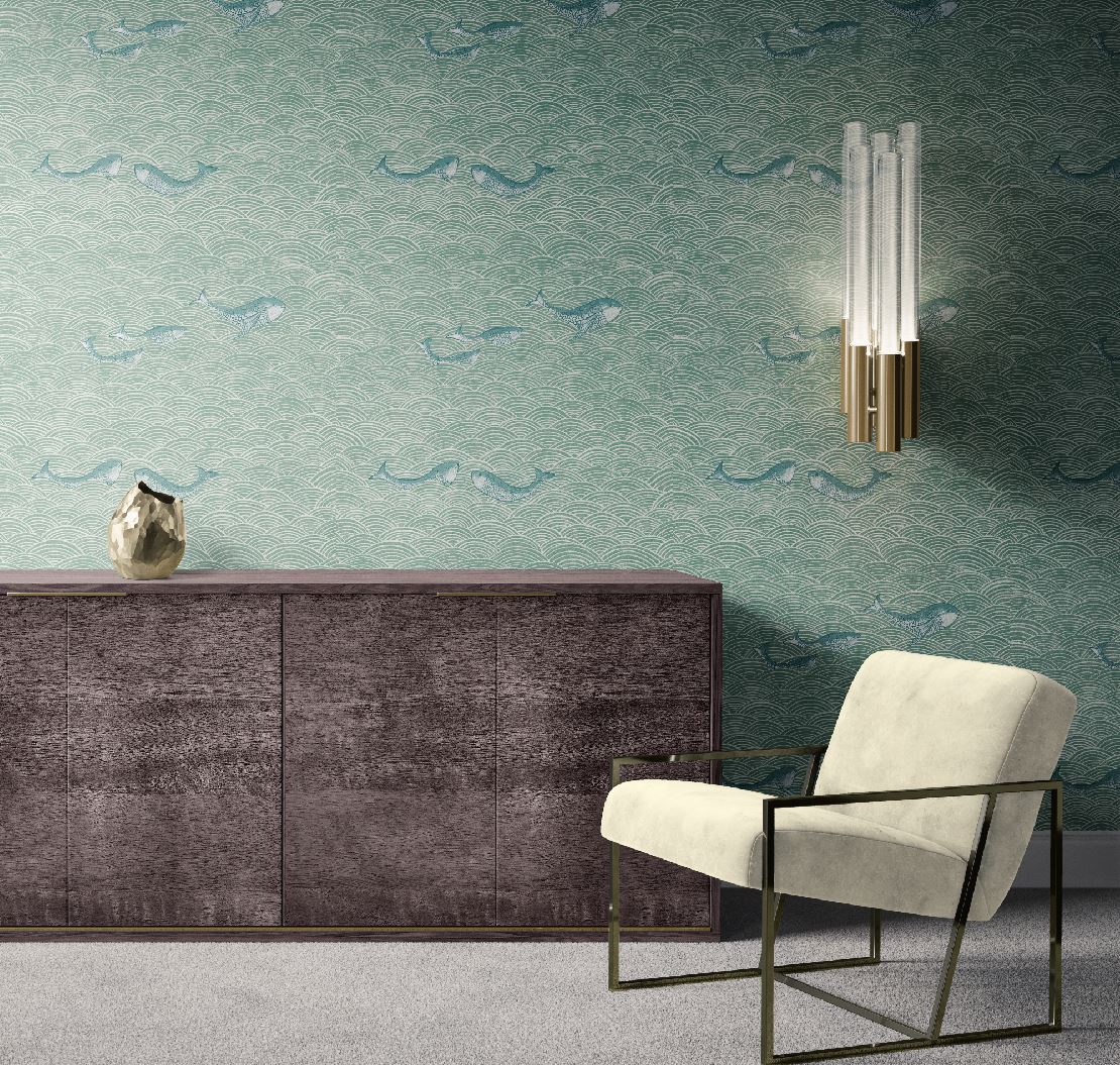 Designer Harmony wallpaper | Colour: Malachite – mistrydesigns
